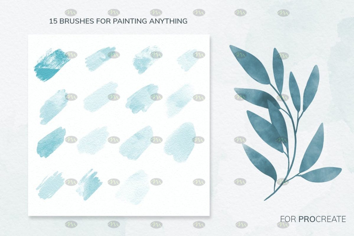 Free download Procreate watercolor brushes with super realistic natural ...