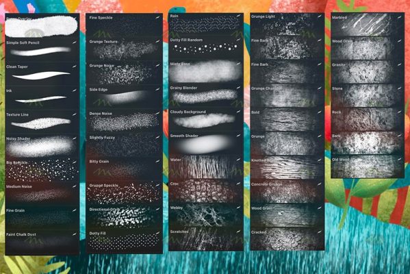 Free download 47 unique texture Procreate brushes - Procreate brushes
