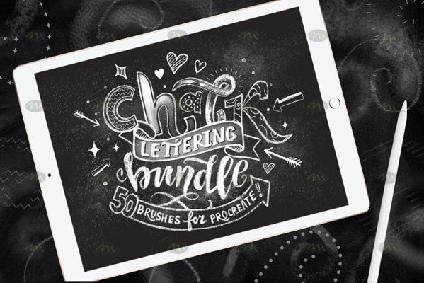 Free download 50 chalk lettering effect Procreate brushes - Procreate ...