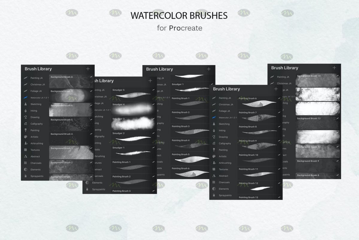 Free download Procreate watercolor brushes with super realistic natural ...
