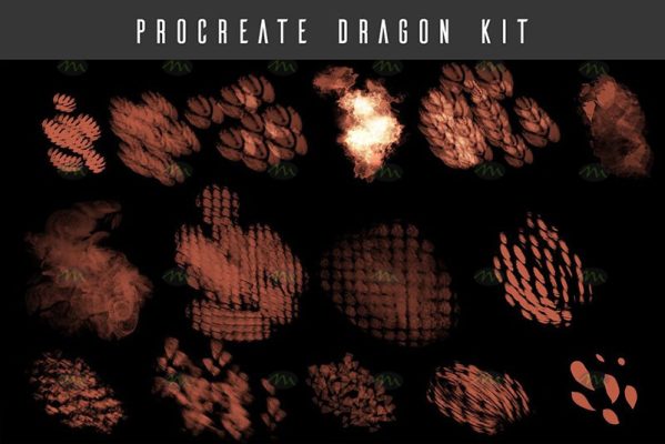 Free download Procreate Dragon Skin and Scale Brushes - Procreate brushes