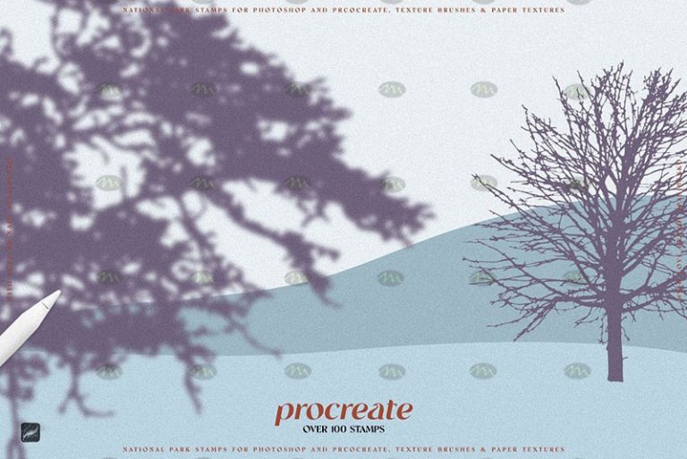 Free download 100+ Nature Landscape Silhouette Pattern Procreate ...