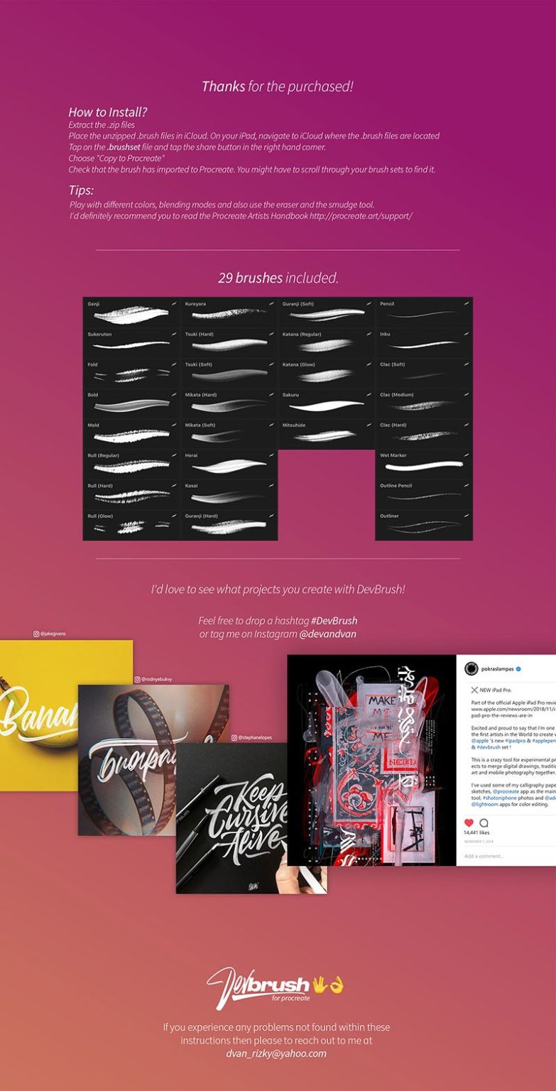 150+ Essential Procreate Brushes for Type Designers Free download ...