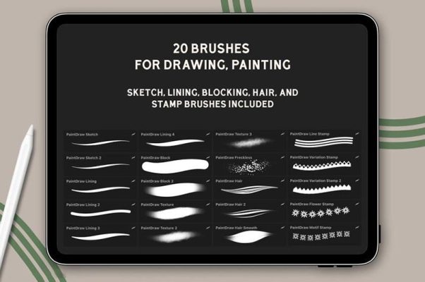 20 Sketch Hand Painting Procreate Brushes Free download - Procreate brushes