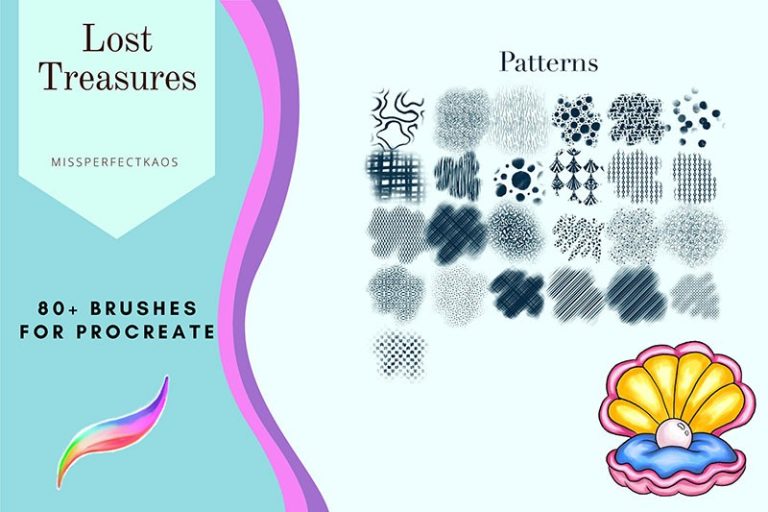 Set of 81 Procreate brushes for coloring sketches Free download ...