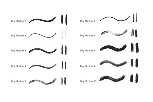 10 Dry Marker Procreate Brushes download - Procreate brushes
