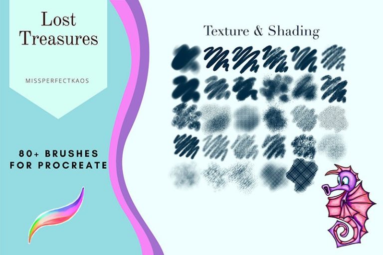 Set of 81 Procreate brushes for coloring sketches Free download ...