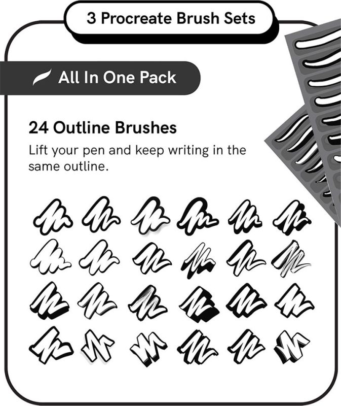 Procreate Creative Contour Line Brush Free Download Procreate Brushes