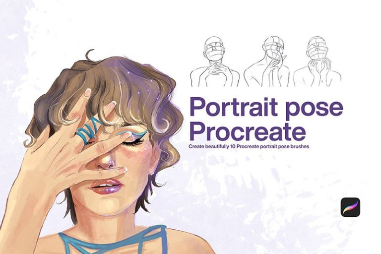 10 Photo Poses Procreate Line Art Brushes Free download - Procreate brushes