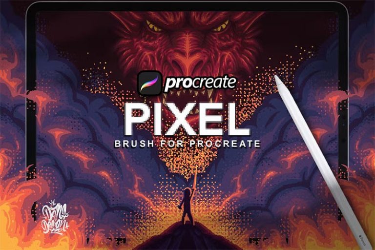 Procreate Pixel Style Illustration Brush Free download - Procreate brushes