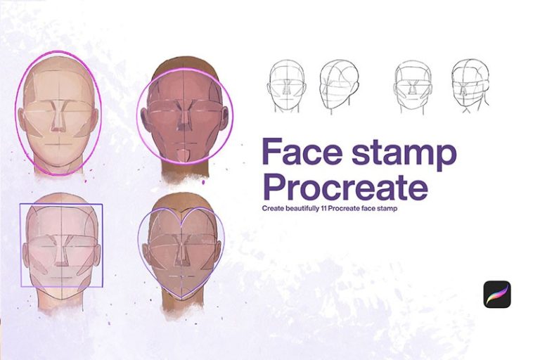 10 Male Face Procreate Line Art Brushes Free download - Procreate brushes