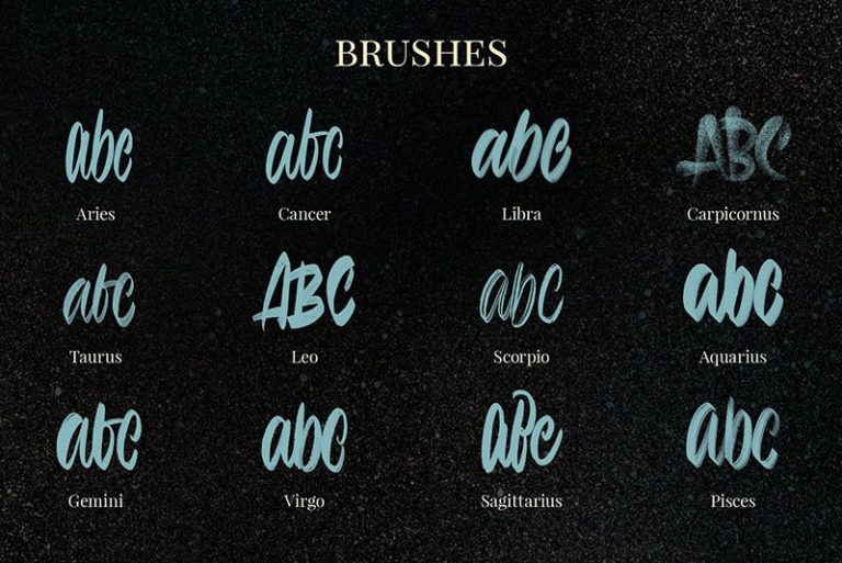 12 Art Word Design Procreate Brushes Free download - Procreate brushes