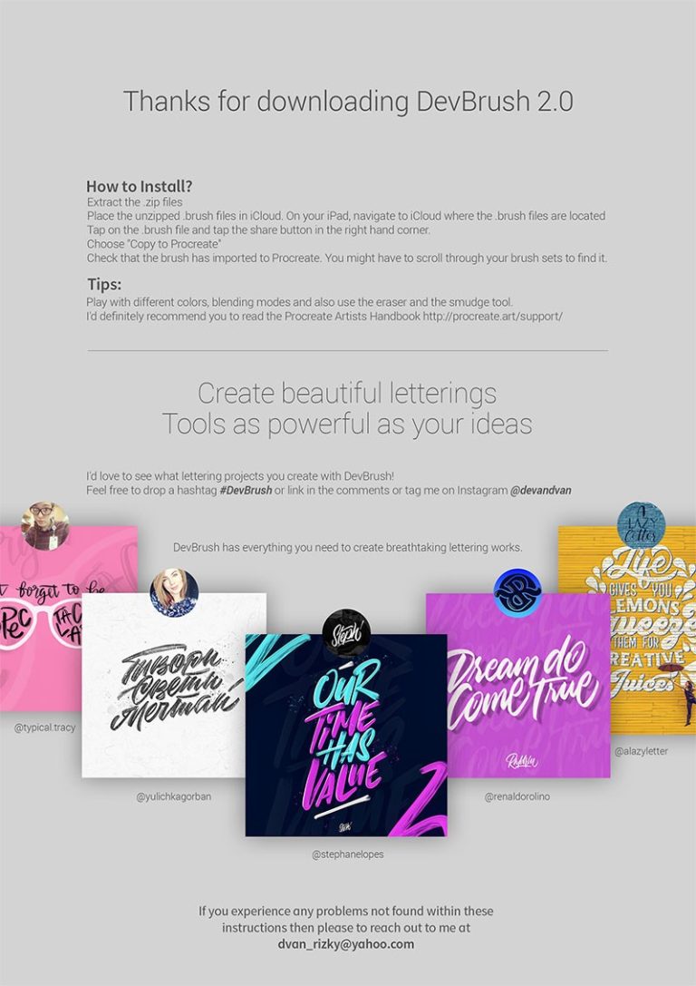 150+ Essential Procreate Brushes for Type Designers Free download ...