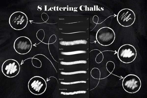 50 Chalk Effect Procreate Brushes Free download - Procreate brushes