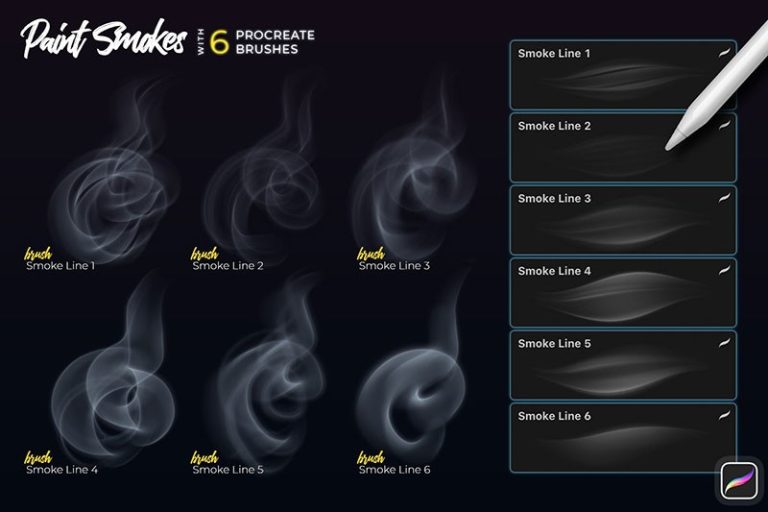 Realistic Smoke Effect Procreate Brush Free download - Procreate brushes