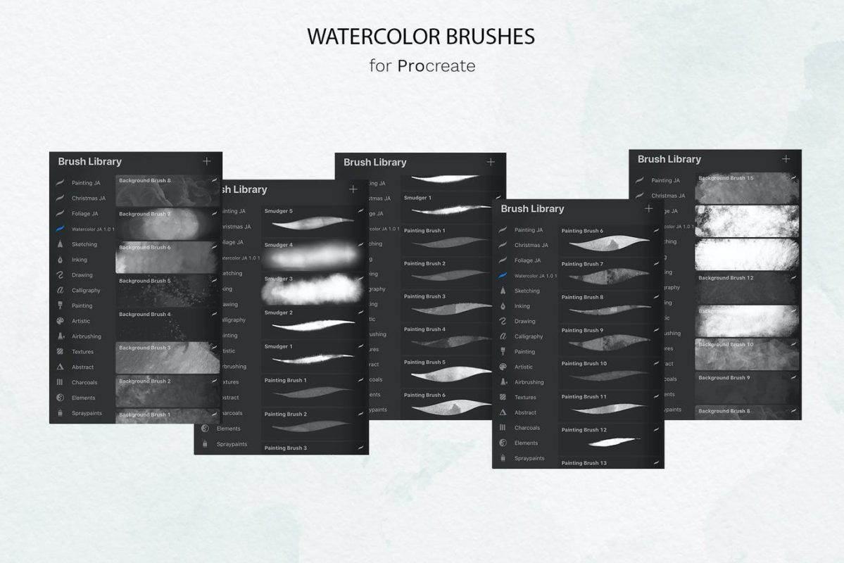 Procreate Watercolour Brushes for Ultra-Realistic Natural Effects Free ...