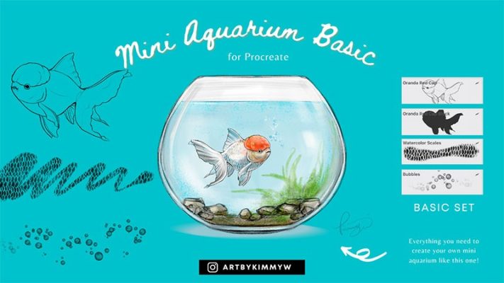 Goldfish Watercolour Procreate Brushes Free download - Procreate brushes