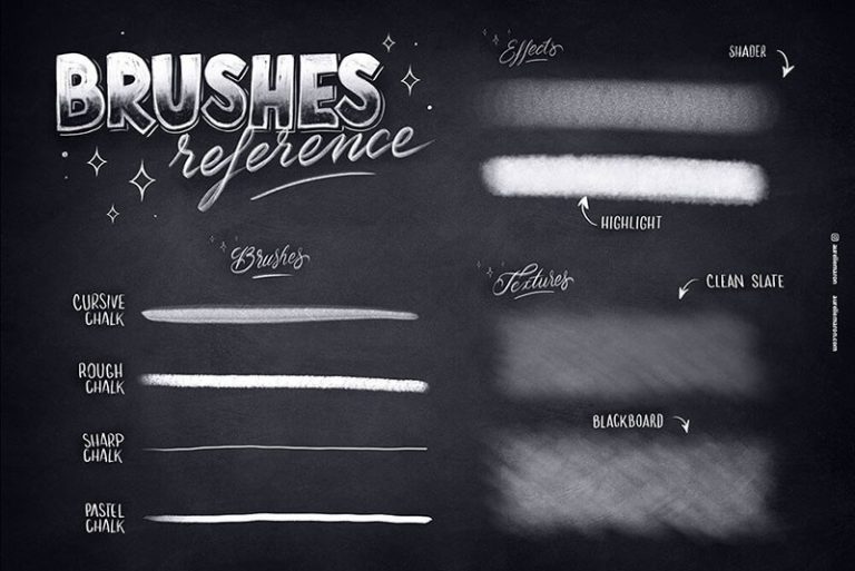 Chalkboard Chalk Art Procreate Brush Free download - Procreate brushes