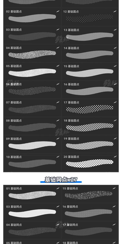Manga Set procreate brushes Japanese black and white dots dialogues ...