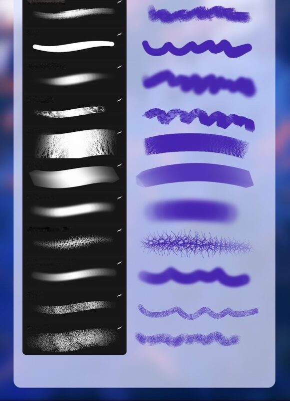 procreate brushes outlining coloring lack of water brushes thick paint ...