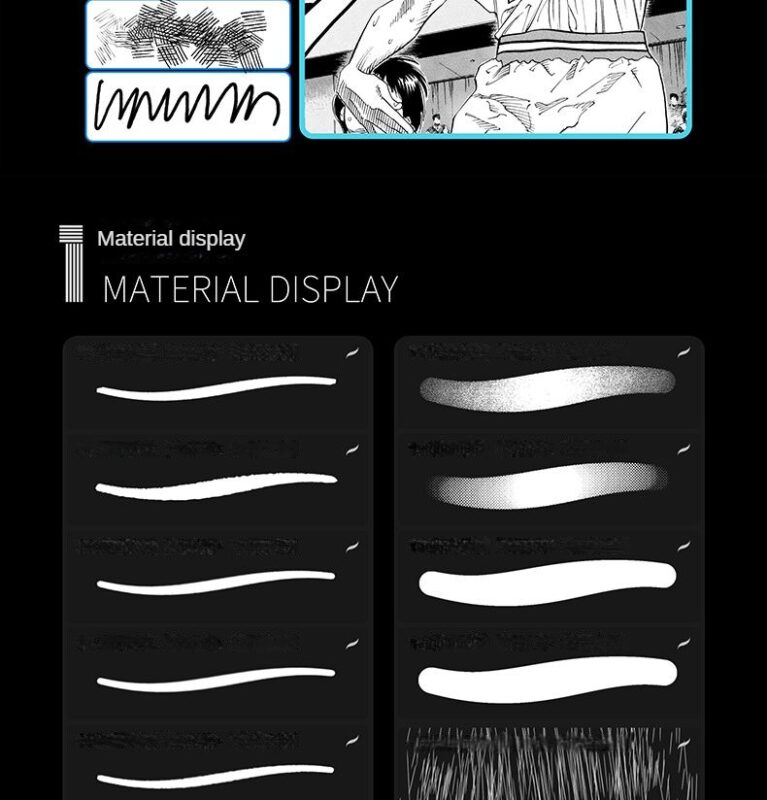 procreate brushes Photoshop brushes Japanese black and white hand-drawn ...
