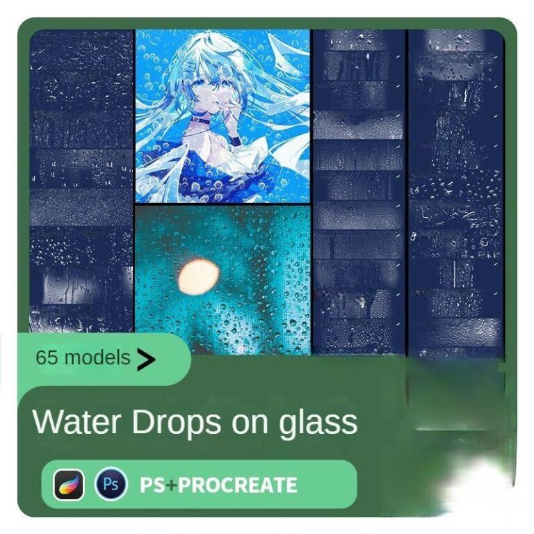 Procreate Brushes Photoshop Brushes Glass Beads Rain Bubbles Window ...