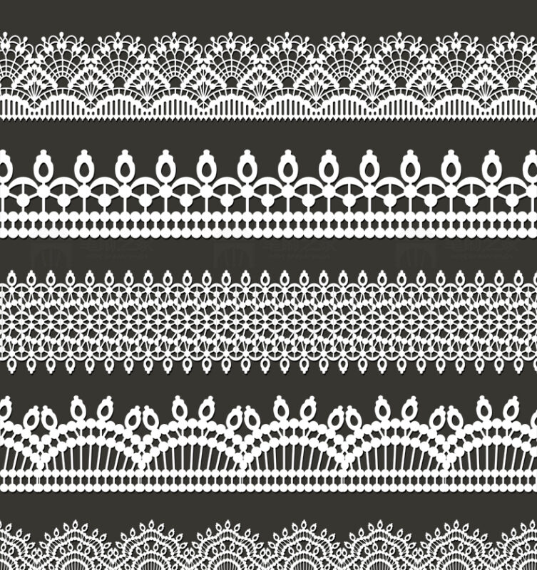 Lace procreate brushes Photoshop openwork lace floral fabric wedding ...