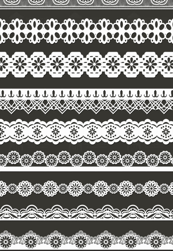Lace procreate brushes Photoshop openwork lace floral fabric wedding ...