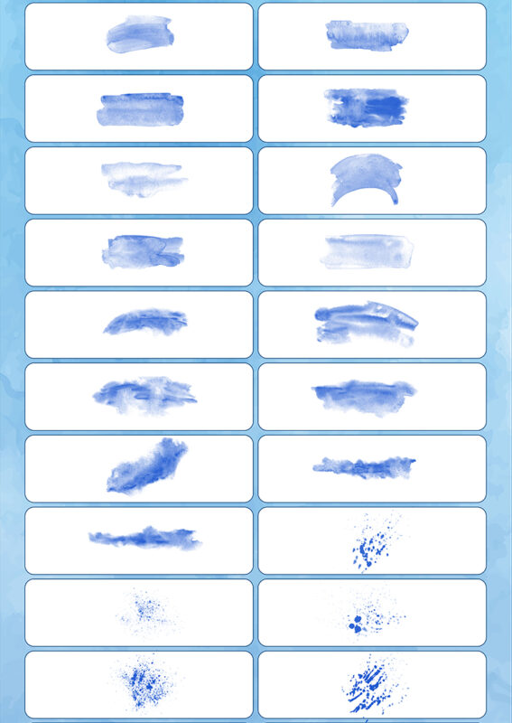 procreate watercolor brushes realistic water marks texture photoshop ...