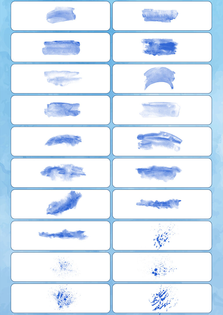 procreate watercolor brushes realistic water marks texture photoshop ...