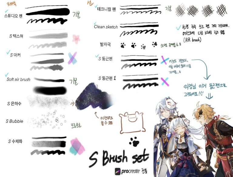 Procreate Brushes: Artist Set - Custom Pens and In-App Brushes ...